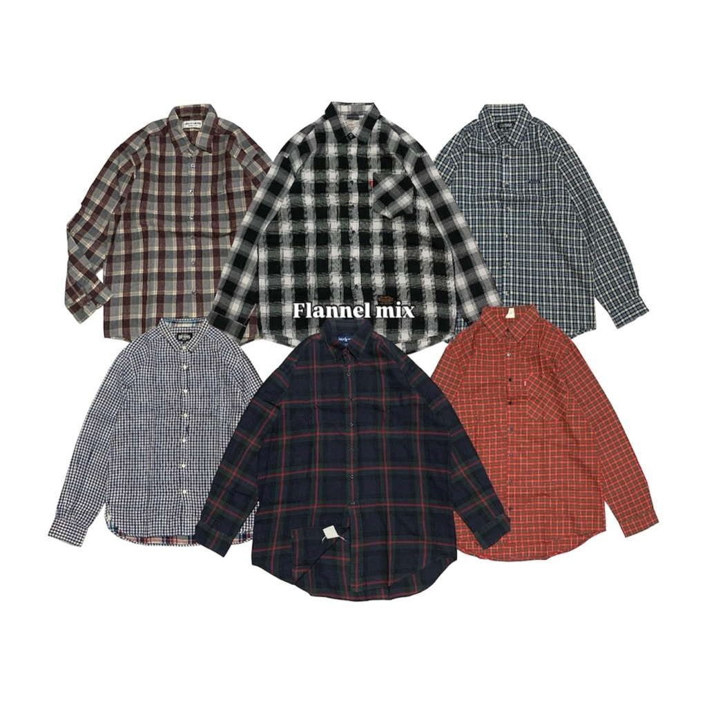 Jual Flannel Shirt Brand Mix wool Shirt | Shopee Indonesia
