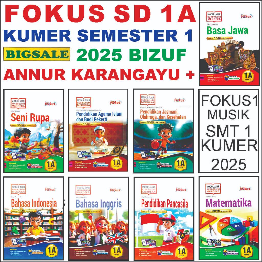 Jual Bijuf LKS Fokus 1 SD Big Kelas 1 Modul FOKUS Big Sale Kurikulum ...
