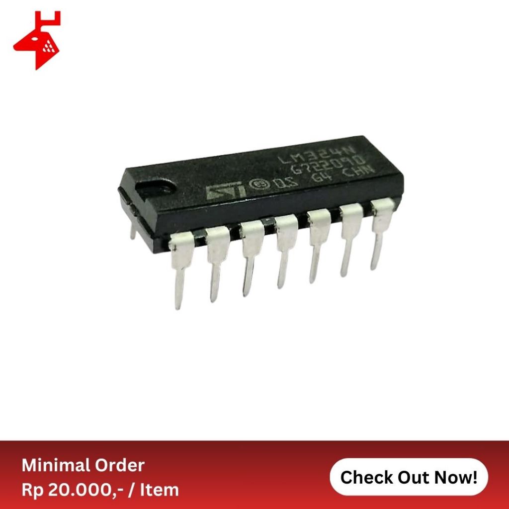 Jual IC LM324 LM324N Low Power Quad Operational Amplifier Op-Amp DIP-14 ...