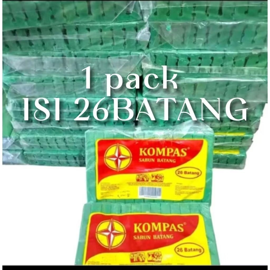 Jual Sabun Batang Kompas Hijau ( 1pak isi 26 Batang ) | Shopee Indonesia