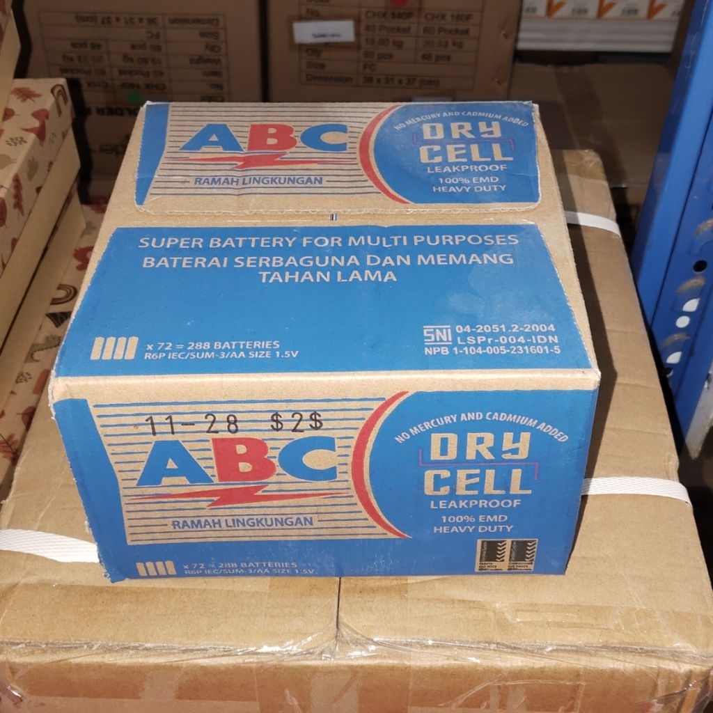 Jual BATERAI/BATTERY/BATTERAI/BATREY/BATRAI JAM DINDING ABC BIRU AA - 1 ...