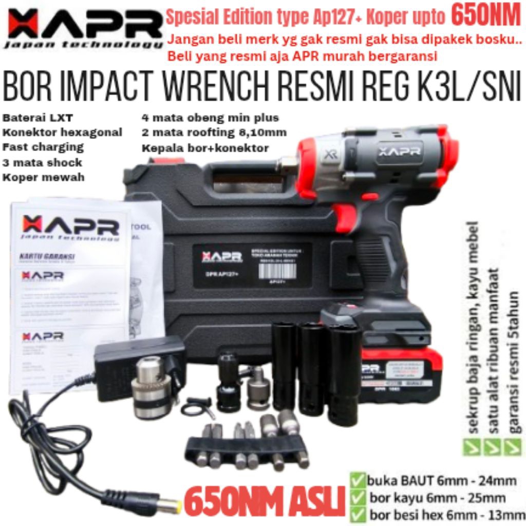 Jual PROMO IMPACT WRENCH APR AP127+ KOPER 1/2 inch MESIN PEMBUKA BAUT ...