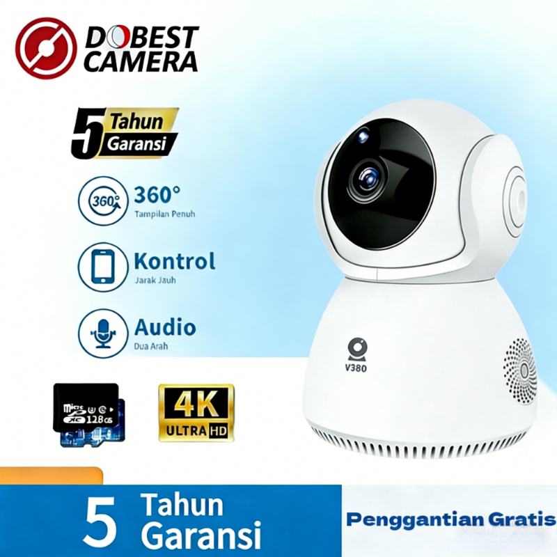 Jual {5 Tahun Garansi} V380 Pro Q9 CCTV 4MP Kamera Mini Tanpa Kabel ...