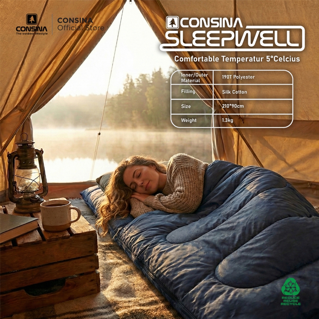 Jual Consina Sleep Well Sleeping Bag Kantung Tidur Gunung | Outdoor ...