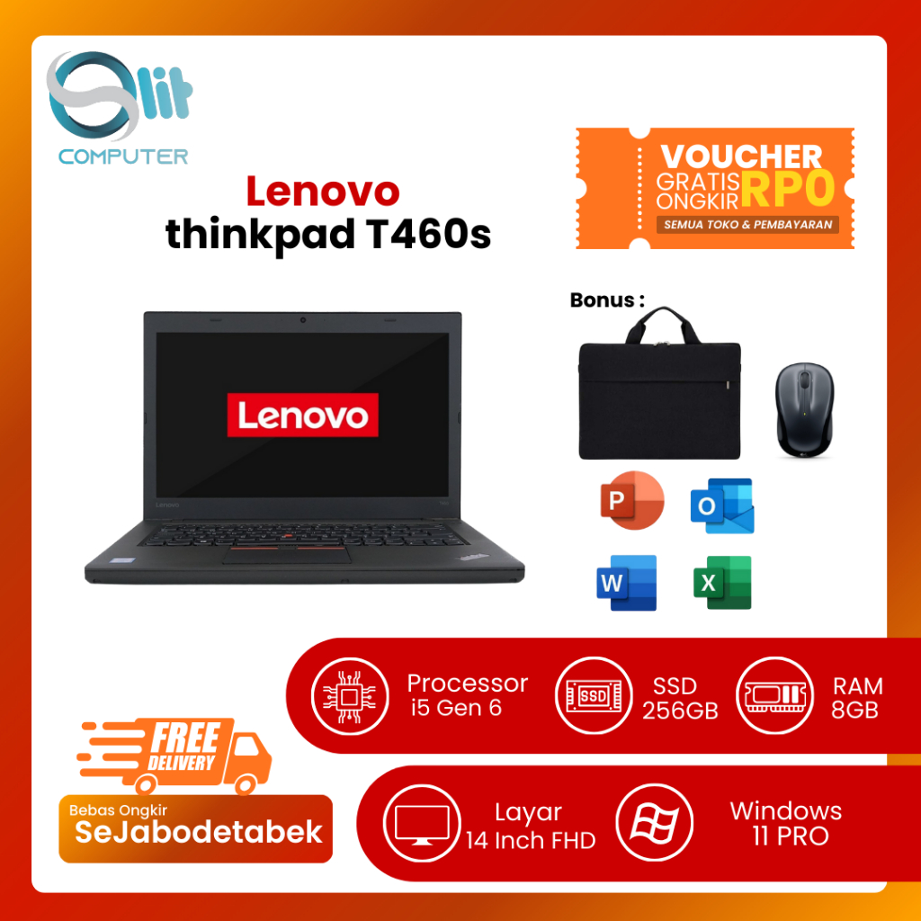 Jual Lenovo ThinkPad T460s i5 Gen 6 RAM 8GB SSD 256GB FHD Original ...