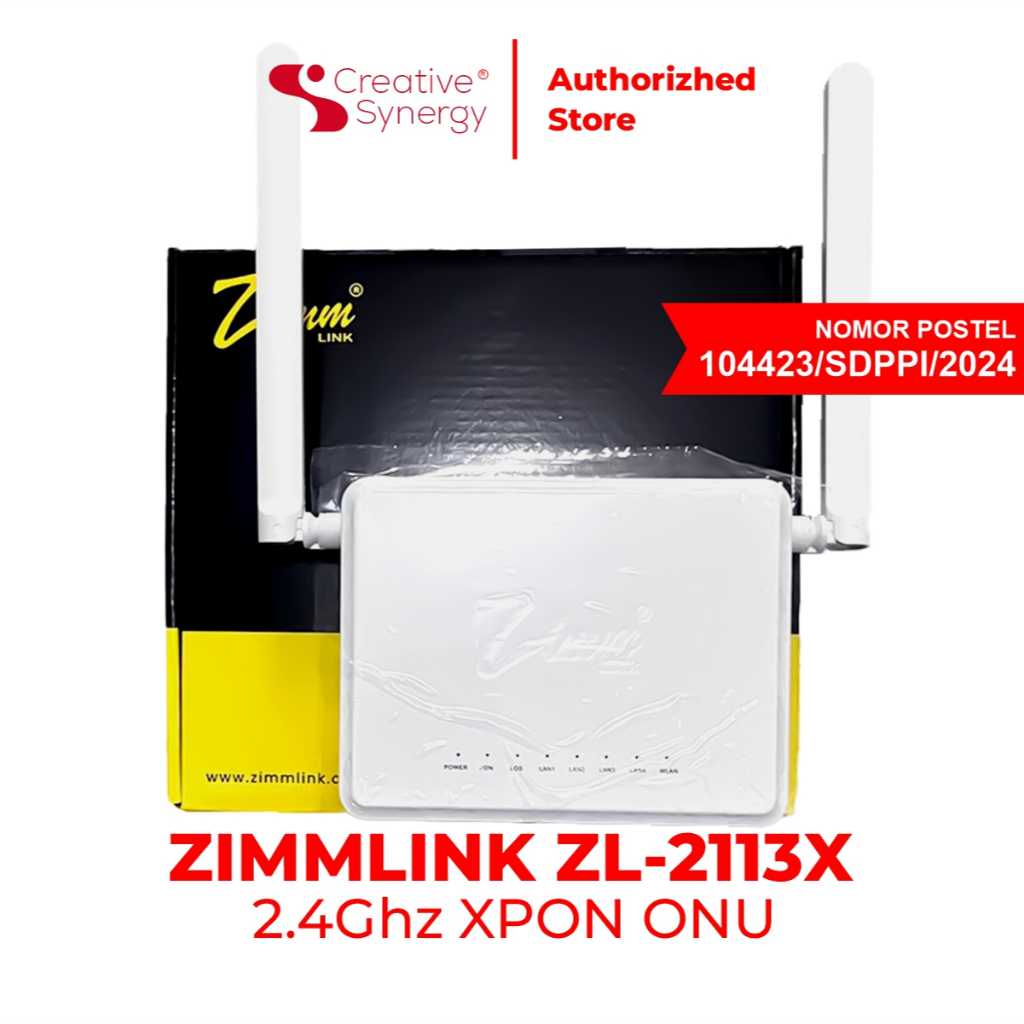 Jual [FIRMWARE BARU] Router XPON ONT Zimmlink ZL2113 2.4Ghz 1GE 3FE ...