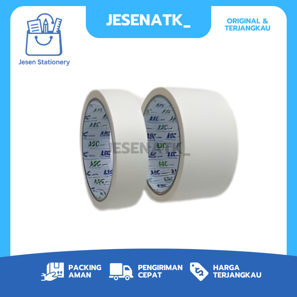 Jual ABC Lakban / isolasi Masking Tape 1" inch 1/2" inch | Shopee Indonesia