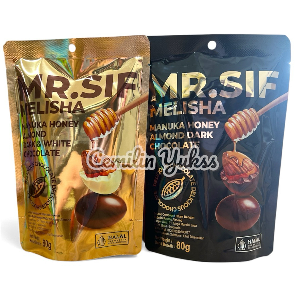 Jual MR.SIF Melisha Honey Almond Dark Chocolate MR.SIF Melisha Manuka Honey Almond Dark & White ...
