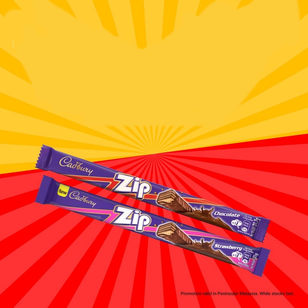 Jual Cokelat Wafer Cadbury Zip Strawberry & Chocolate Bar 32gram ...