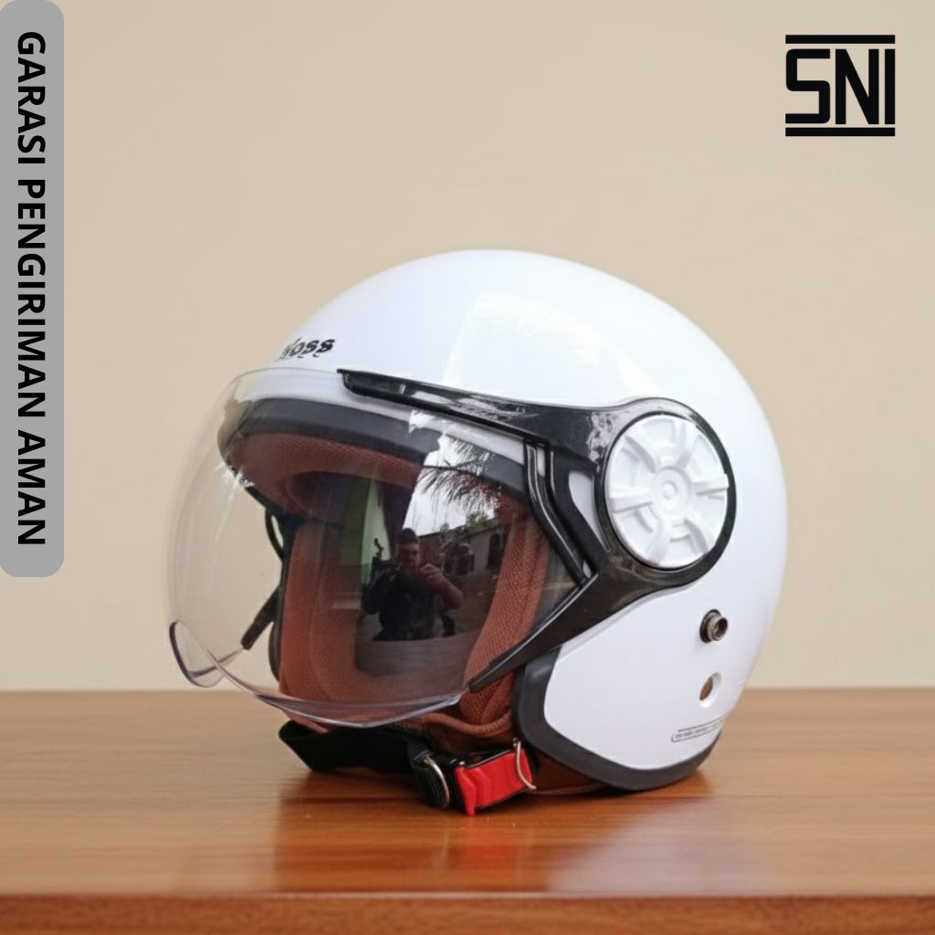Jual Helm Retro Cargloss YRH Hijab Premium Dewasa SNI| Kaca Pilot ...