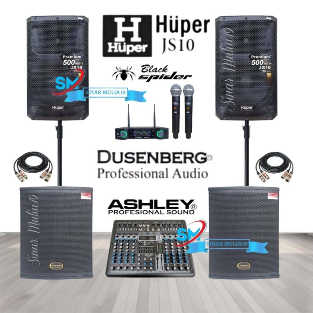 Jual Paket Sound System Outdoor & Indoor Huper JS10 Subwoofer Aktif 15 ...