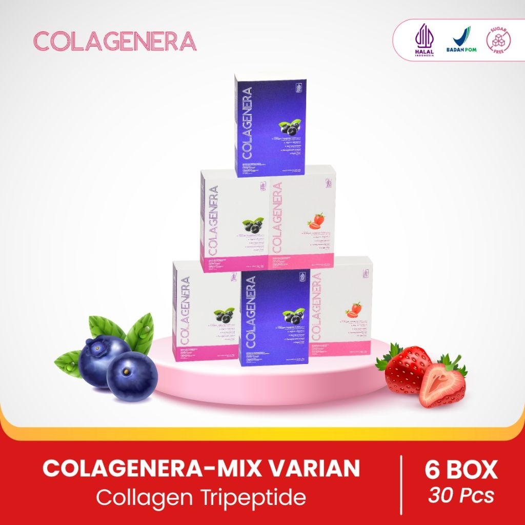 Jual Bundling 6 Box-COLAGENERA- Collagen Serbuk MIX VARIAN Tripeptide ...