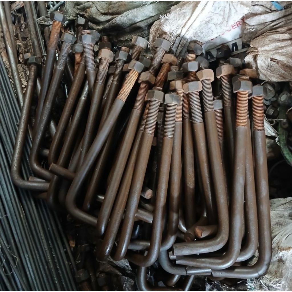 Jual angkur baja htb 8.8 s45c m25 25 25mm ( 1" ) × 400 ( 40 cm - 42 cm ...