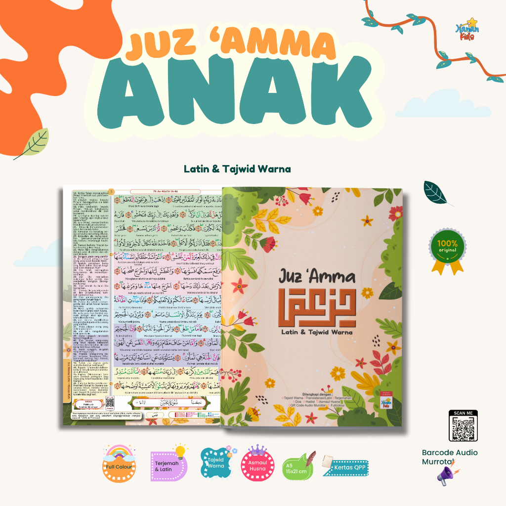 Jual Juz Amma Anak Latin dan Tajwid Warna Full Colour | Juz 30 Mudah ...