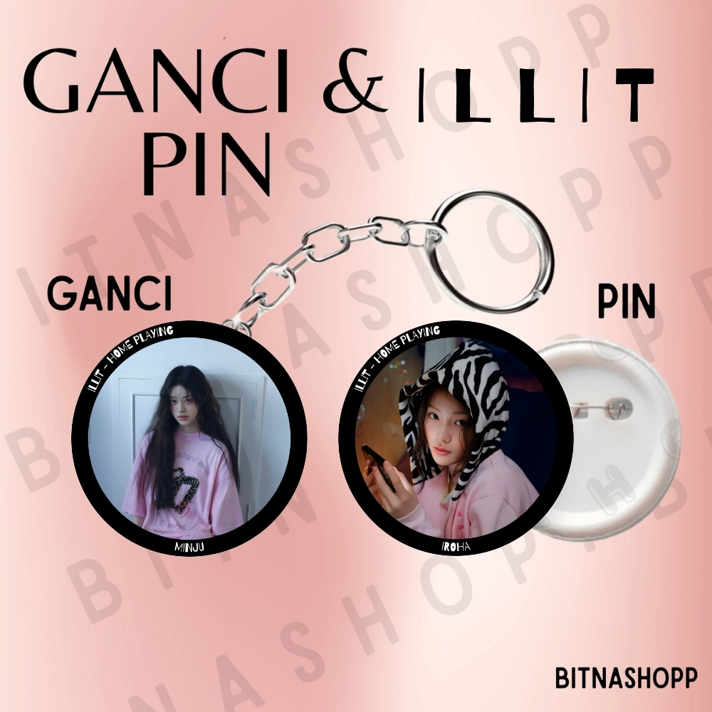 Jual GANCI ILLIT PIN NIGHT OUT 58 MM KEYCHAIN GANTUNGAN KUNCI KPOP ...