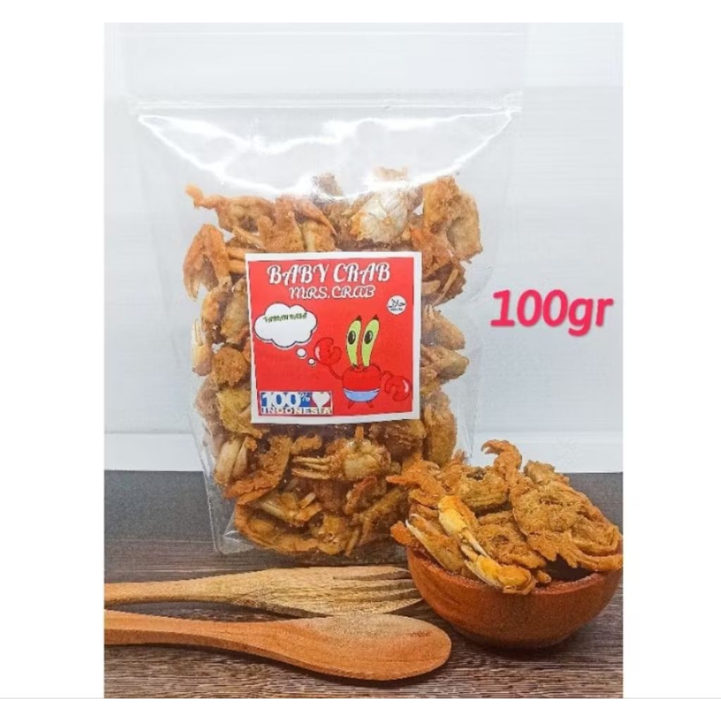 Jual Halal Baby crabs 100 gr cemilan enak cemilan crispy | Shopee Indonesia