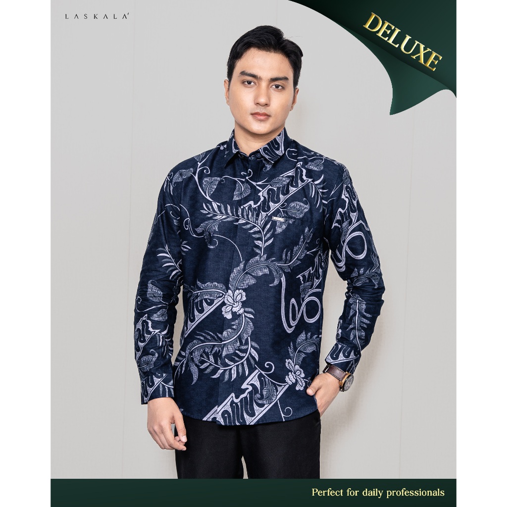 Jual Laskala Batik Premium Jivan Kemeja Batik Pria Slimfit Lengan ...