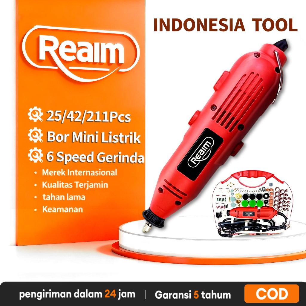 Jual REAIM Gerinda listrik Bor Mini Drill Electric Engraver Grinder ...