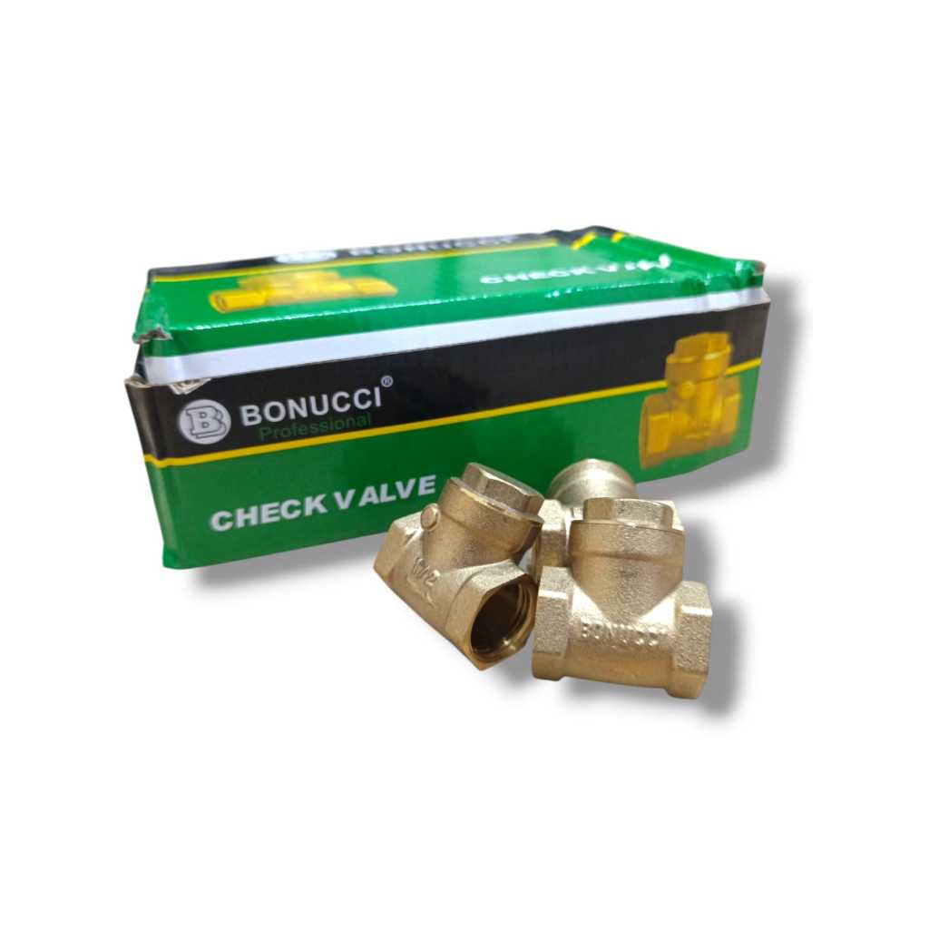 Jual Check Valve 1/2 Inch BONUCCI Klep Tabok Air Searah Neple Air ...