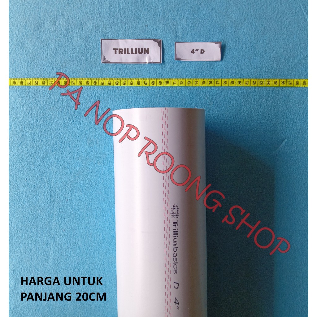 Jual Pipa PVC 4 INCH D PUTIH TRILLIUN PANJANG 25CM | Shopee Indonesia