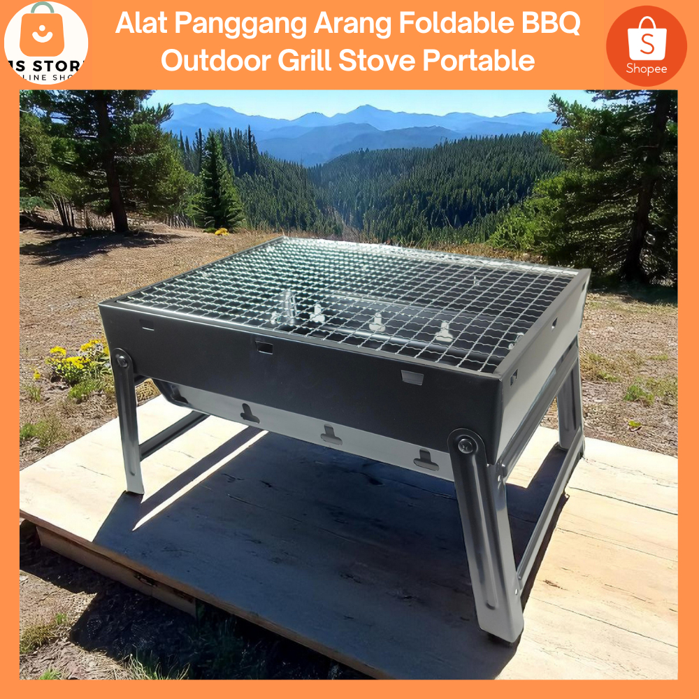 Jual Alat Panggang Arang Foldable BBQ Outdoor Grill Stove Portable ...