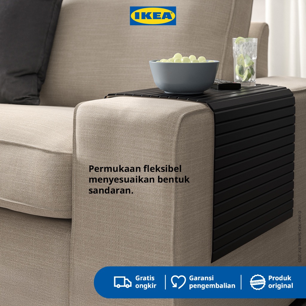 Jual IKEA RODEBY Alas Sandaran Tangan Untuk di Sofa Serbaguna Hitam ...