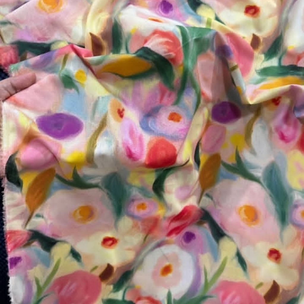 Jual full katun kain katun print premium kain katun motif bunga kain ...
