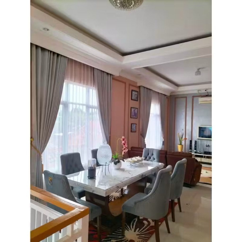 Jual pembelian meja makan model rosewood 200cm x 100cm top table hpl ...