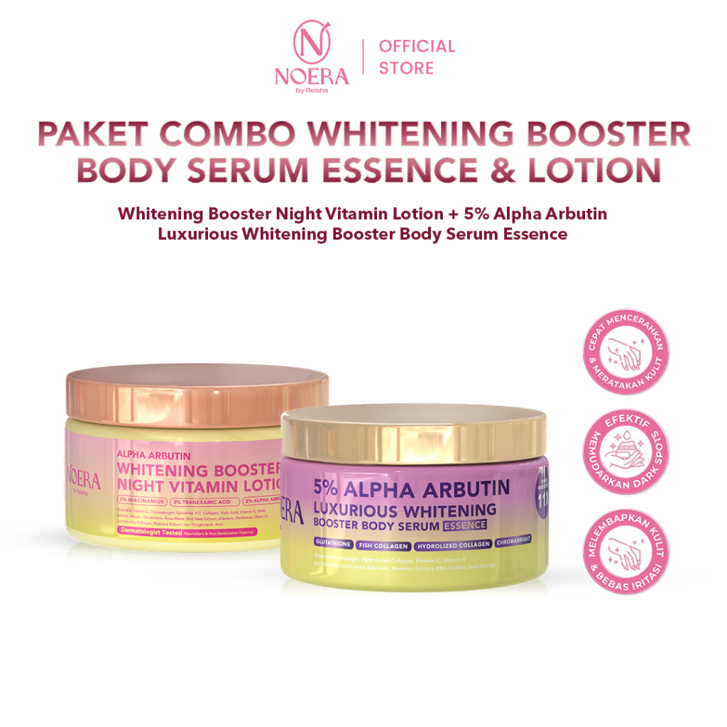 Jual Paket Combo Whitening Booster Body Serum Essence & Lotion ...