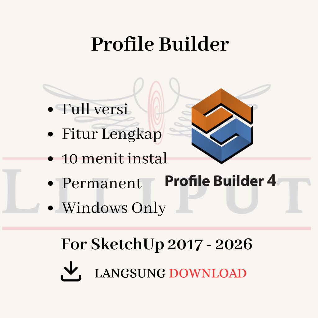 Jual Profile Builder 4 Plugin SketchUp Full Versi | Shopee Indonesia