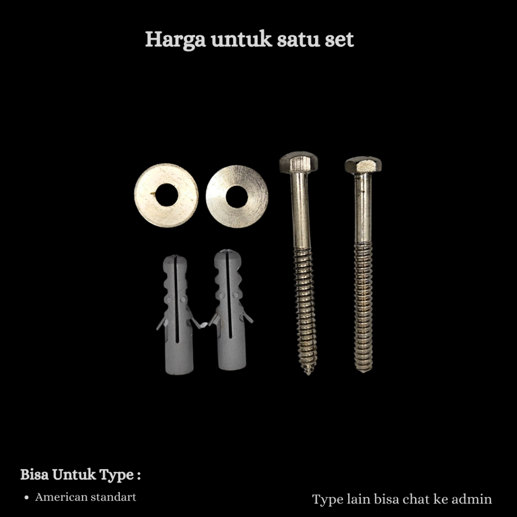 Jual Baut Bawah Kloset American Standard 7,5cm – Baut Dudukan Closet ...