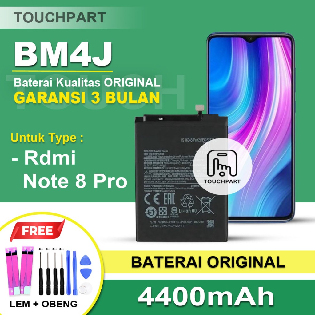 Jual BATERAI BATRE XIIOMI RDMI NOTE 8 PRO / BM4J ORIGINAL | Shopee ...