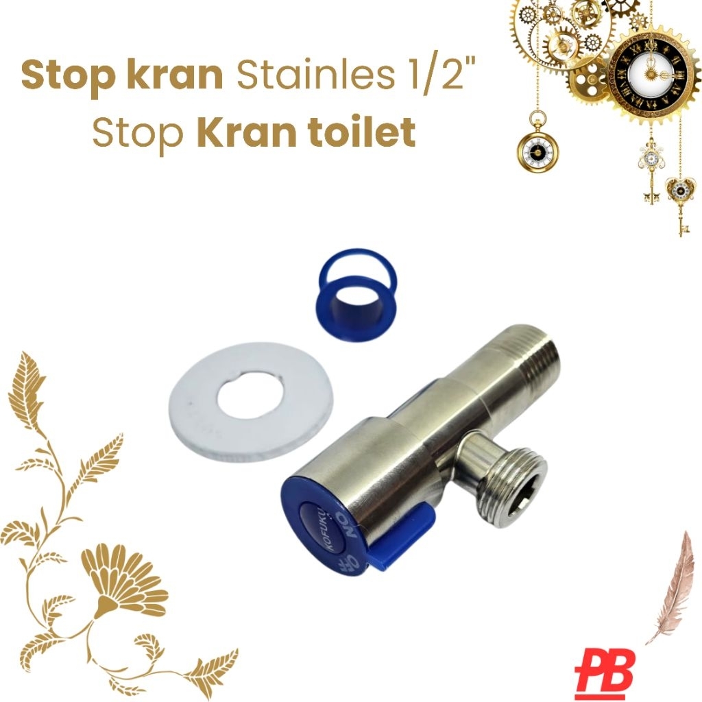 Jual Stop Kran Stainles 1/2 inch Singel Stop Kran Toilet /Kran Shower ...