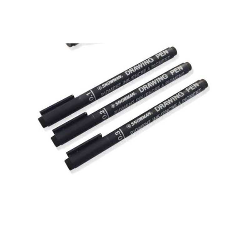 Jual Snowman Drawing Pen Snowman Pulpen Drawing Hitam | Shopee Indonesia