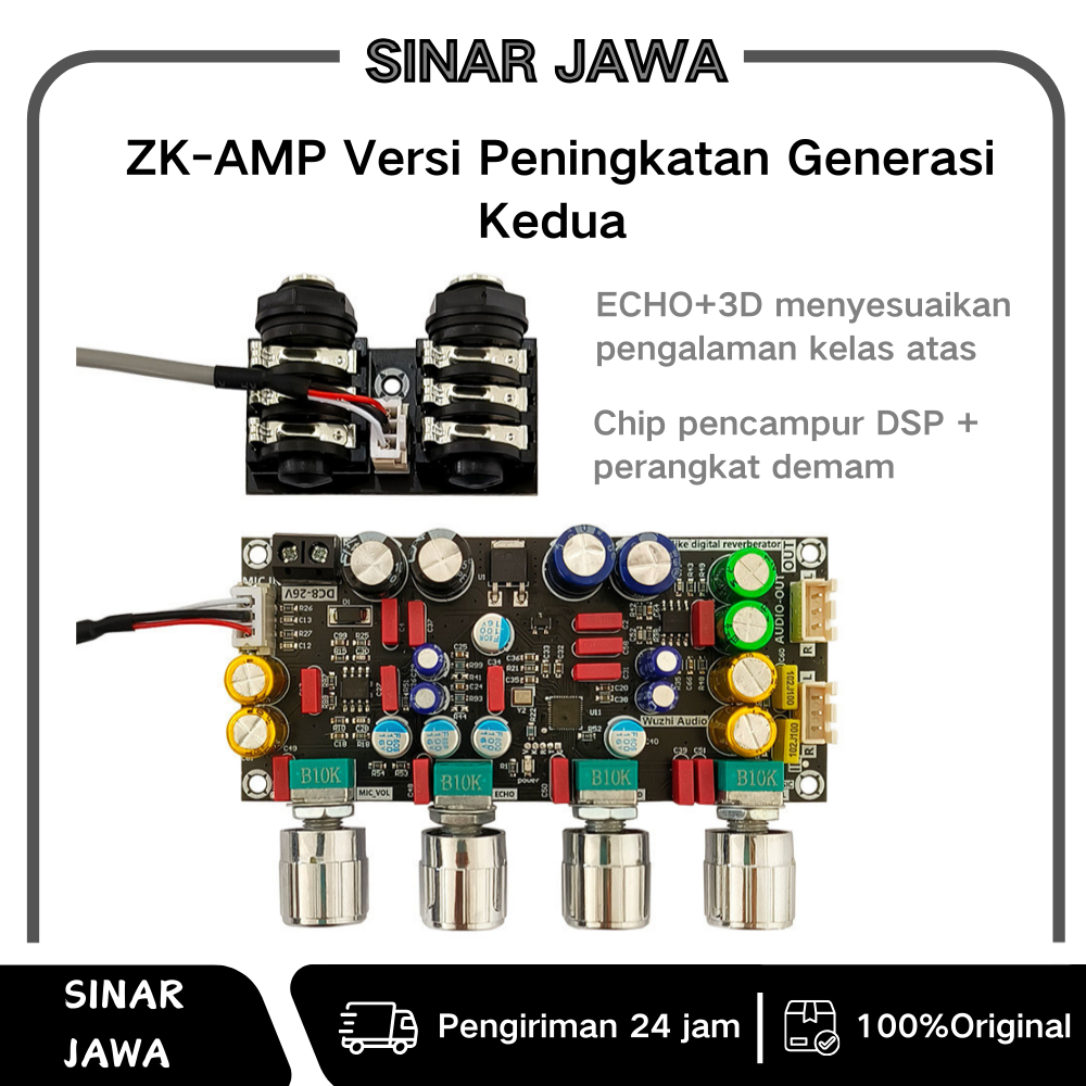 Jual ZK-AMP Preamp Mic DSP yang Ditingkatkan Meningkatkan Suara Karaoke ...