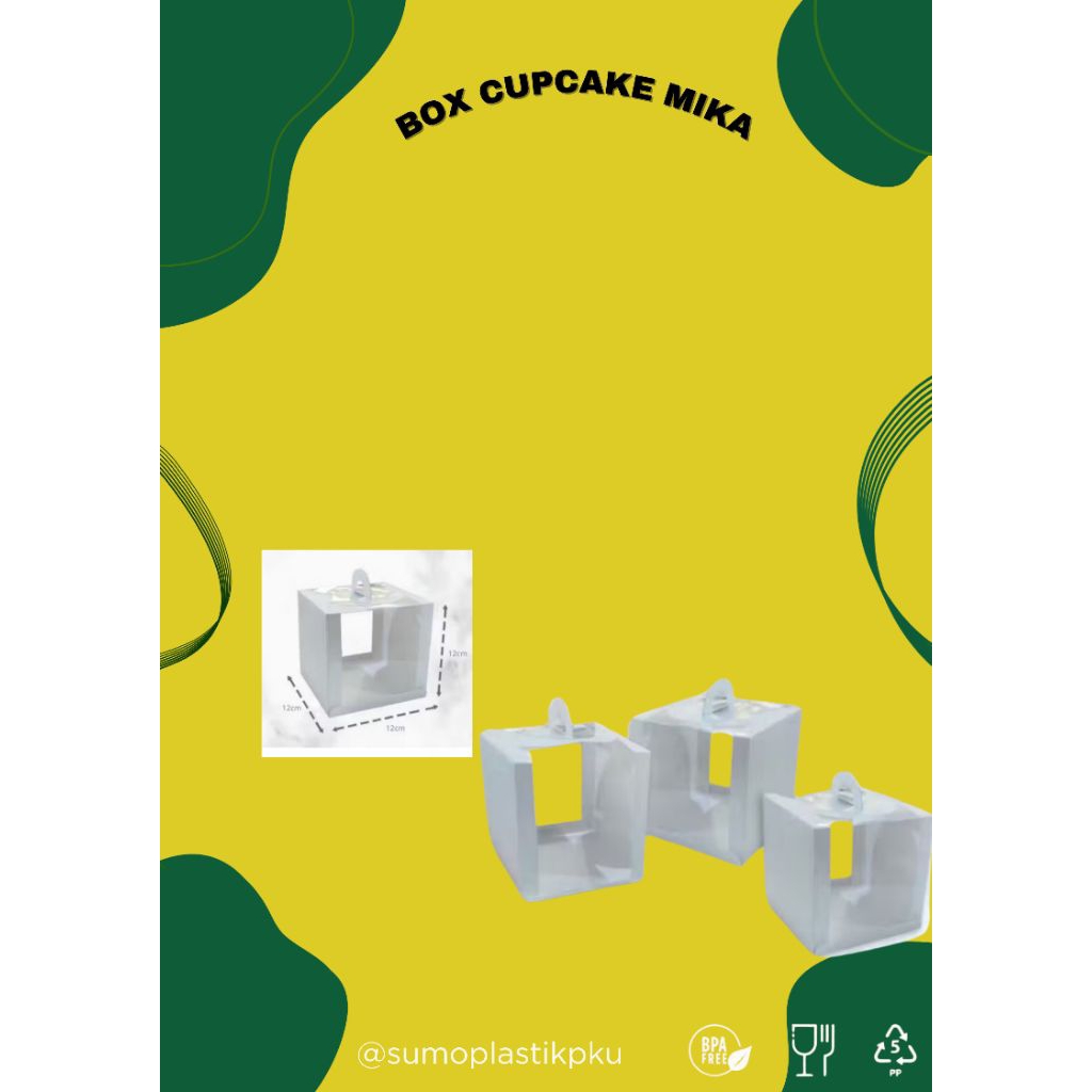 Jual Cake Box Mika 12x12x12 / kotak 2slice cake / kotak Window mini ...