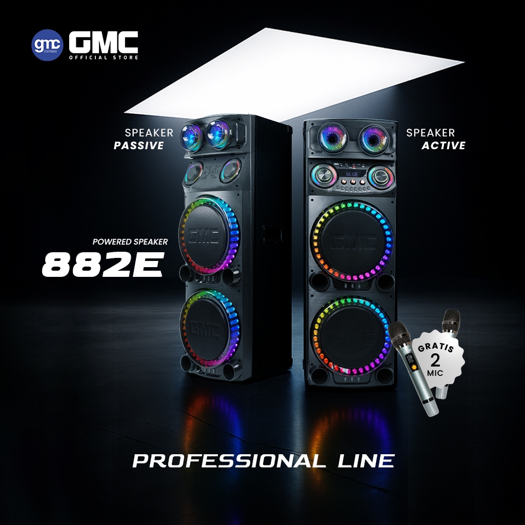 Jual GMC Speaker 882E – Professional Line Bluetooth Karaoke Speaker ...