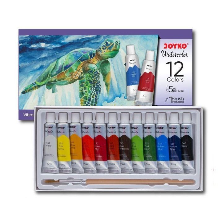 Jual JOYKO Cat Air / Watercolor Set 12 Warna | Shopee Indonesia