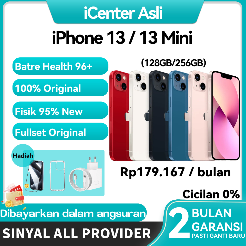 Jual iPhone 13 Second Original 100% iP 13 / 13 Mini 128GB 256GB Normal ...