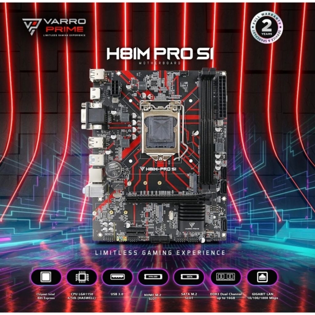 Jual Motherboard VARRO GAMING H81M PRO S1 ( BIG Board ) | Shopee Indonesia
