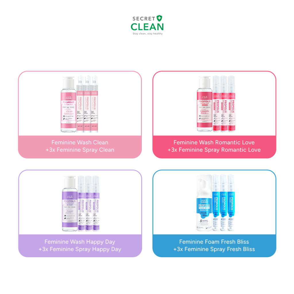 Jual [4IN1 ALL VARIANT] Secret Clean Propolis Feminine Wash / Foam (1pc ...