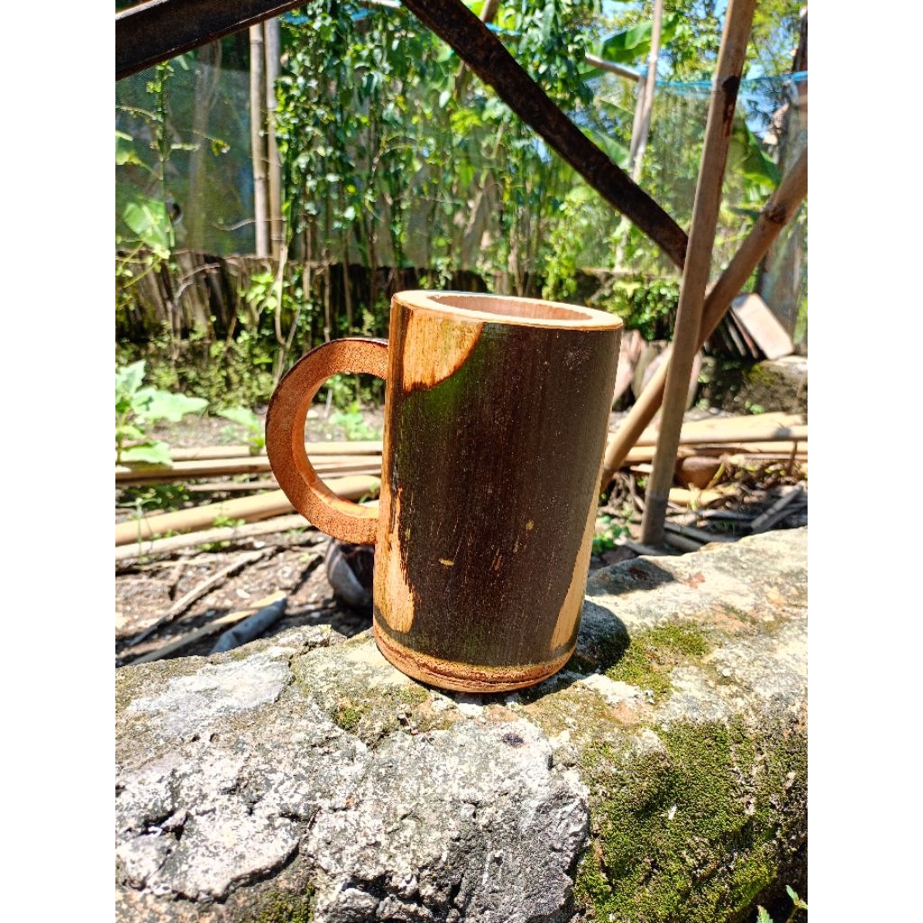 Jual Gelas cangkir bambu jumbo gelas mug bambu ukuran besar | Shopee ...