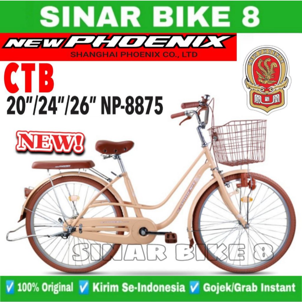 Jual Sepeda Mini Dewasa City Bike PHOENIX NP 8870 dan NP 8875 Ukuran 20 ...