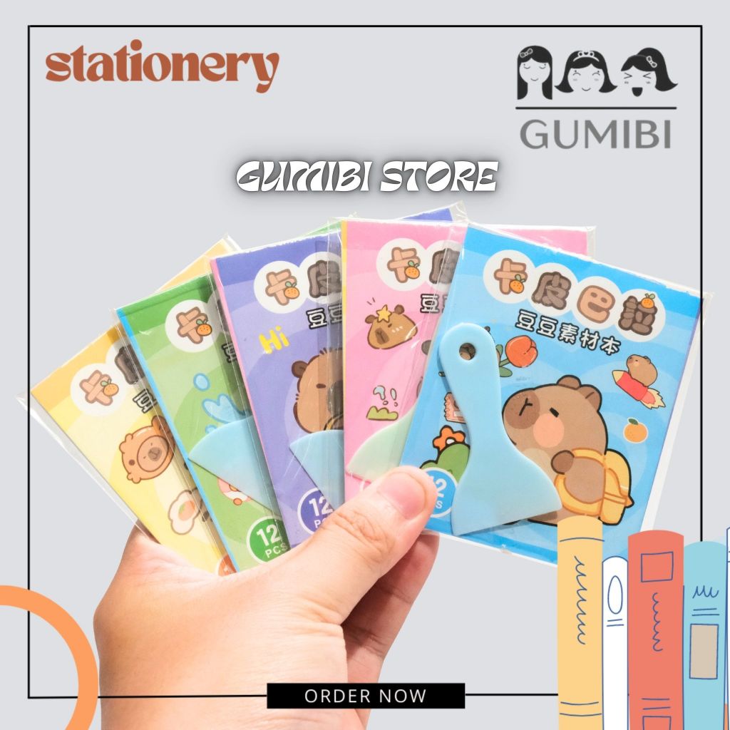 Jual BUKU STIKER CAPYBARA NOTEBOOK STIKER STICKER BOOK CAPYBARA MINI ...
