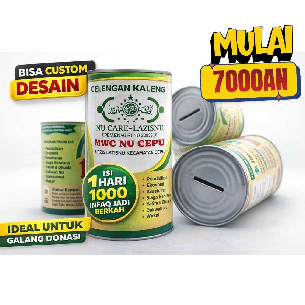 Jual Celengan Sedekah & Infaq Custom – Bisa Nama/Foto Masjid atau Logo ...