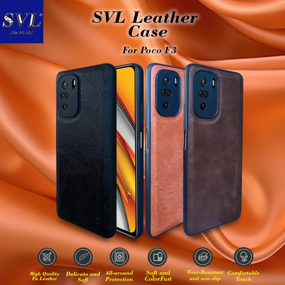 Jual [ CUCI GUDANG ] Casing Hp Xiaomi Poco F3 Case SVL Leather Casing ...