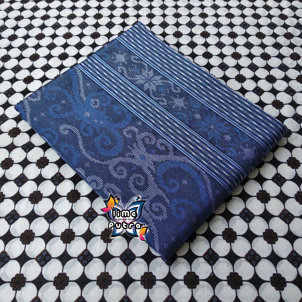 Jual [READY] Kain Tenun Baron 2D Motif Cumi Biru Elektrik | Shopee ...