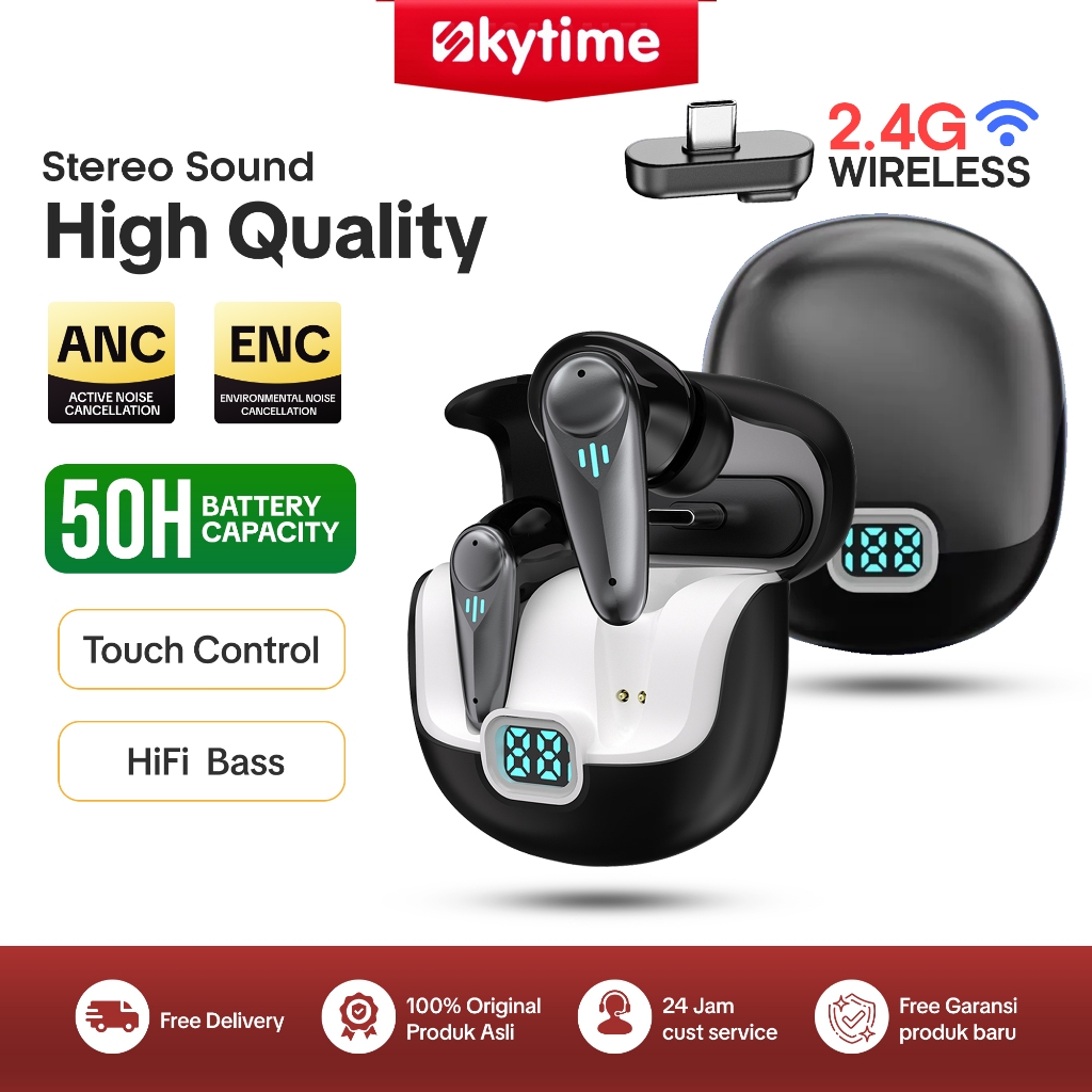 Jual Skytime EP73X TWS Earphones Bluetooth ANC Sound Earphones with 2 ...