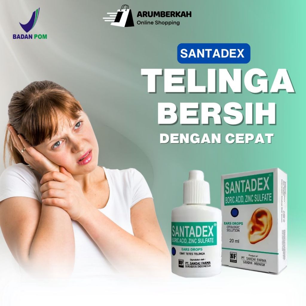 Jual Santadex Ear Drops 20ml BPOM Obat Tetes Pelunak Mengeluarkan ...