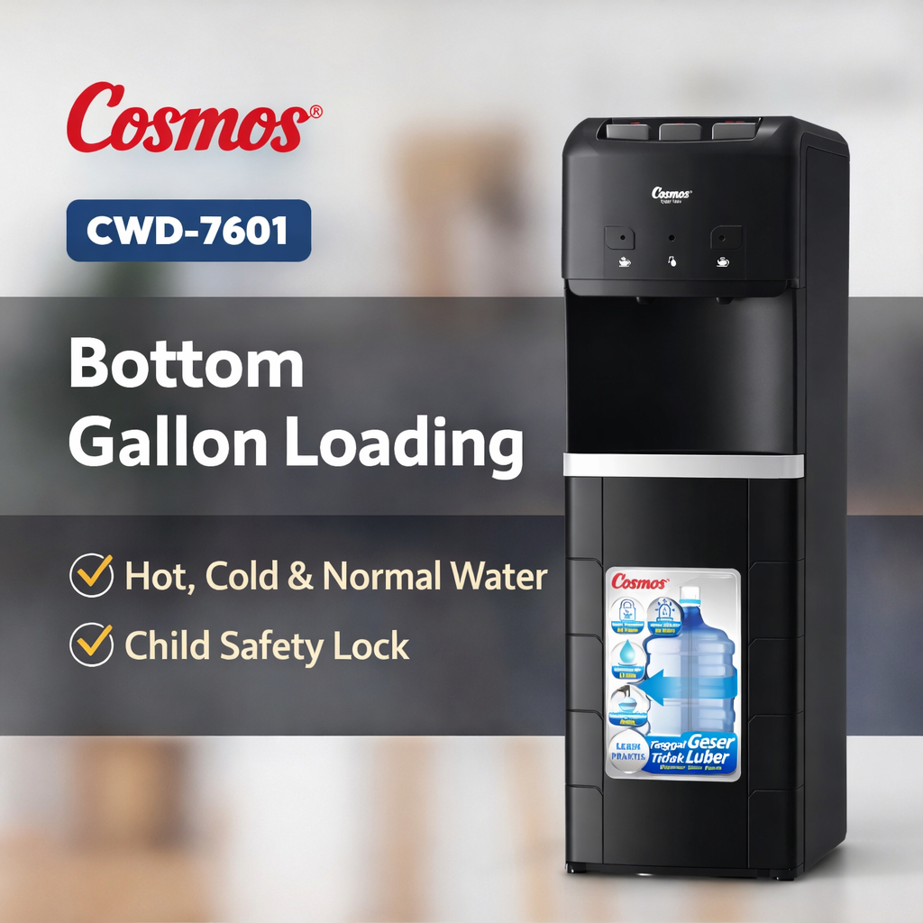 Jual COSMOS : CWD7601 DISPENSER TINGGI GALON BAWAH 3 KRAN CWD 7601 ...